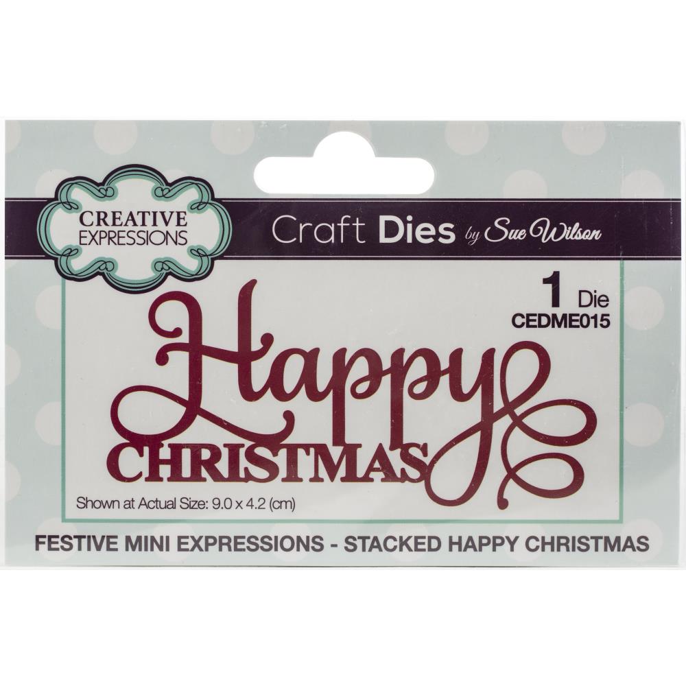 Creative Expressions Festive Craft Dies - Stacked Happy Christmas ...